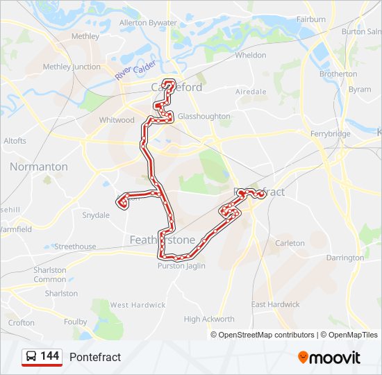 144 Route: Schedules, Stops & Maps - Pontefract (Updated)