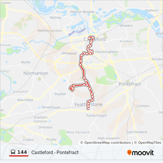 144 Route: Schedules, Stops & Maps - Castleford Featherstone (Updated)
