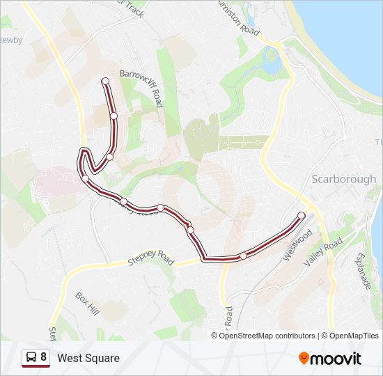 8 Route: Schedules, Stops & Maps - West Square (Updated)