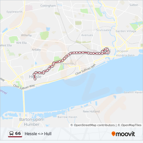 66 Route: Schedules, Stops & Maps - Hessle Hull (Updated)