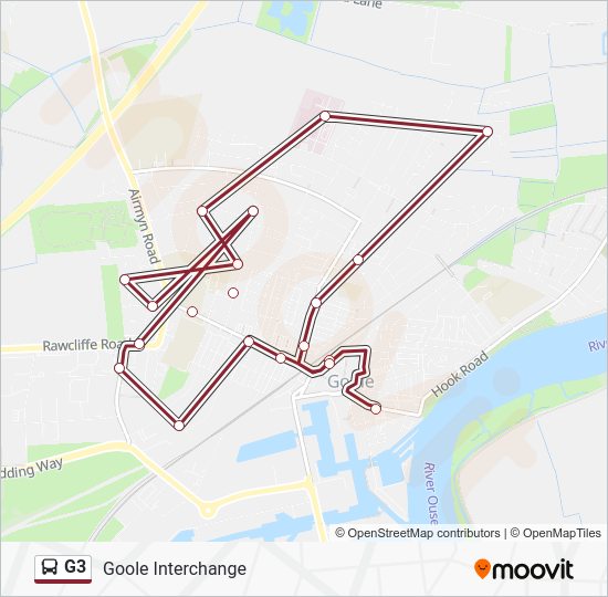 G3 Route: Schedules, Stops & Maps - Goole Interchange (Updated)