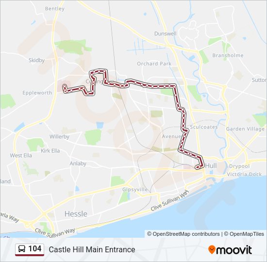 104 Route: Schedules, Stops & Maps - Castle Hill Main Entrance (Updated)
