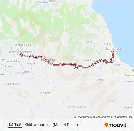 128 Route: Schedules, Stops & Maps - Kirkbymoorside (Market Place ...