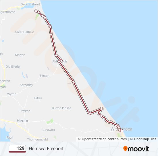 129 Route: Schedules, Stops & Maps - Hornsea Freeport (Updated)