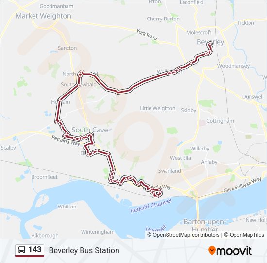 143 Route: Schedules, Stops & Maps - Beverley Bus Station (Updated)