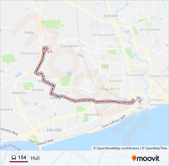 154 Route: Schedules, Stops & Maps - Hull (Updated)