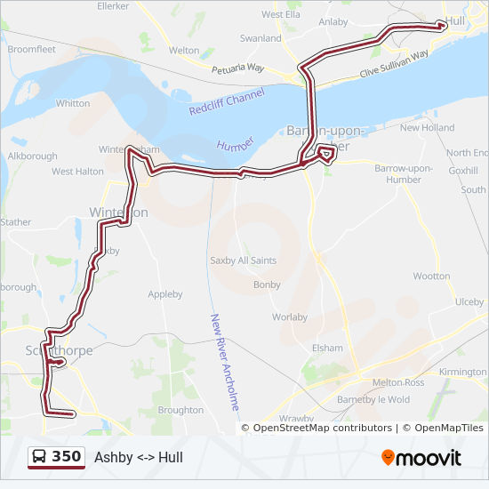 350 Route: Schedules, Stops & Maps - Hull Scunthorpe (Updated)