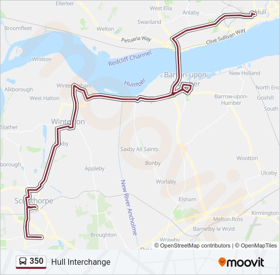 350 Route: Schedules, Stops & Maps - Hull Interchange (Updated)