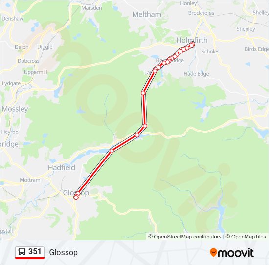 351 Route: Schedules, Stops & Maps - Glossop (Updated)