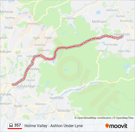357 Route: Schedules, Stops & Maps - Holmfirth (Updated)