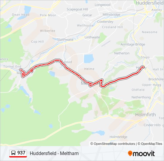 937 Route: Schedules, Stops & Maps - Honley (Updated)