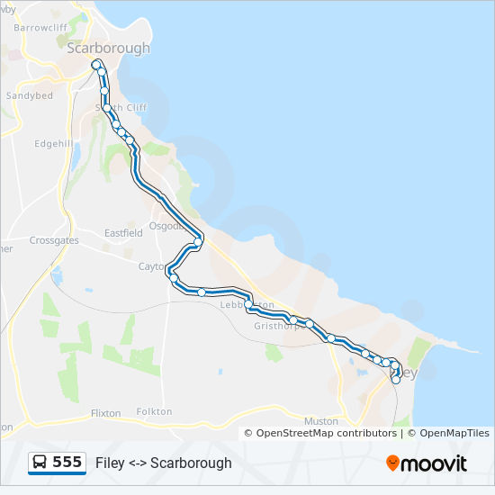 555 Route: Schedules, Stops & Maps - Filey Scarborough (Updated)