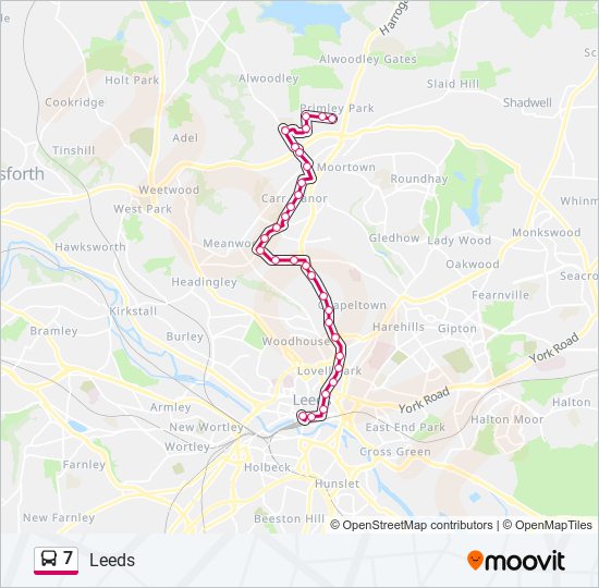 7 Route: Schedules, Stops & Maps - Leeds City Centre (Updated)