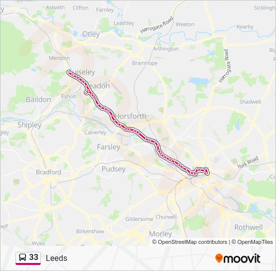 33 Route: Schedules, Stops & Maps - Leeds Bus Station (Updated)