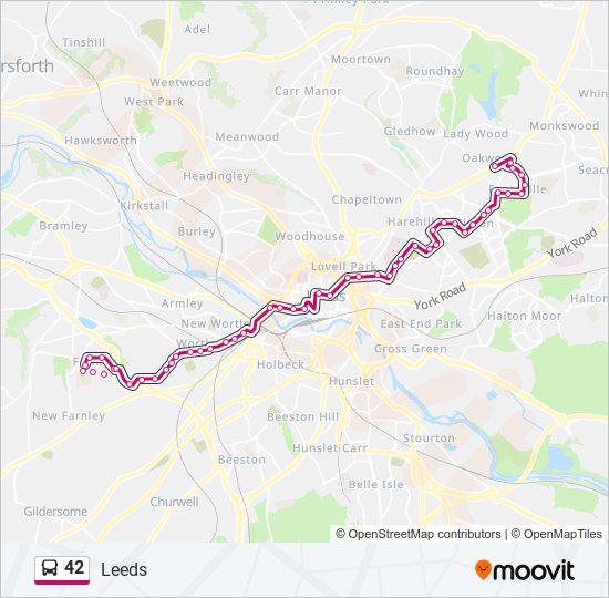 42 Route: Schedules, Stops & Maps - Farnley (Updated)