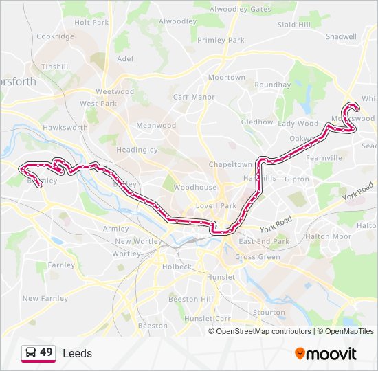 49 Route: Schedules, Stops & Maps - Monkswood Gate (Updated)