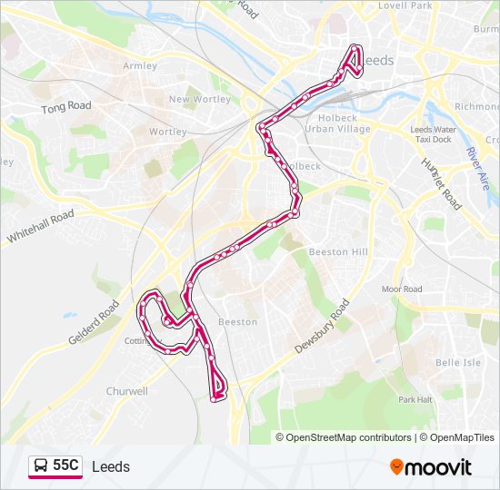 55c Route: Schedules, Stops & Maps - White Rose Centre (Updated)