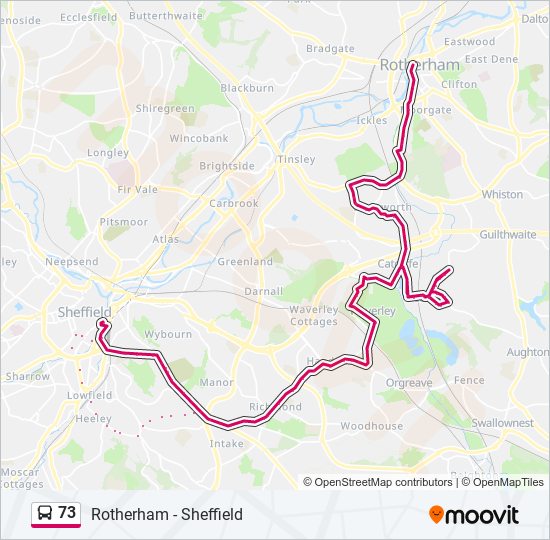 73 Route: Schedules, Stops & Maps - Rotherham Town Centre (Updated)