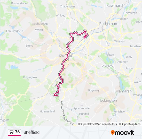 76 Route: Schedules, Stops & Maps - Meadowhall Intc (Updated)