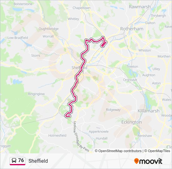 76 Route: Schedules, Stops & Maps - Meadowhall Intc (Updated)