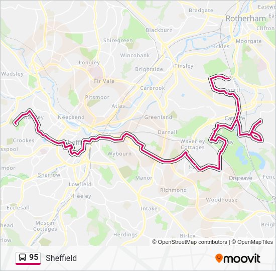95 Route: Schedules, Stops & Maps - Brinsworth (Updated)