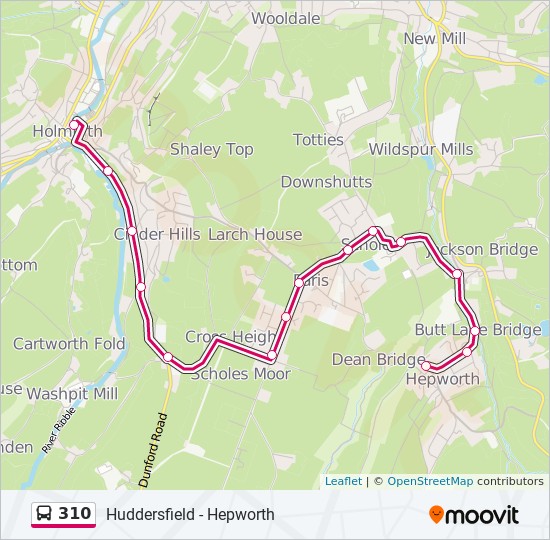 310 Route: Schedules, Stops & Maps - Holmfirth Hepworth