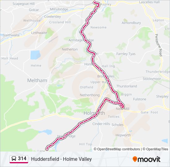 314 Route: Schedules, Stops & Maps - Holme (Updated)