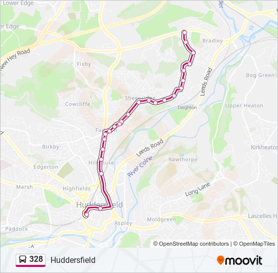 328 Route: Schedules, Stops & Maps - Huddersfield Town Centre (Updated)