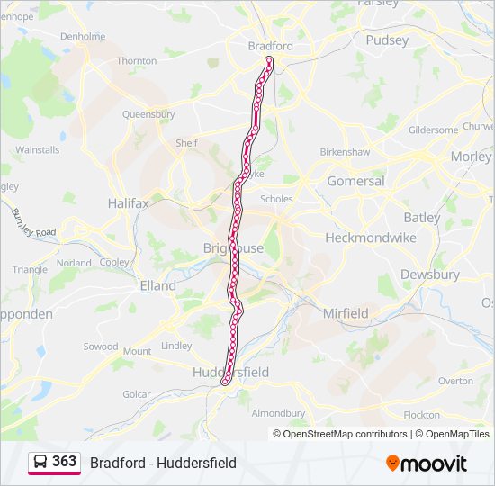 363 Route: Schedules, Stops & Maps - Bradford City Centre (Updated)