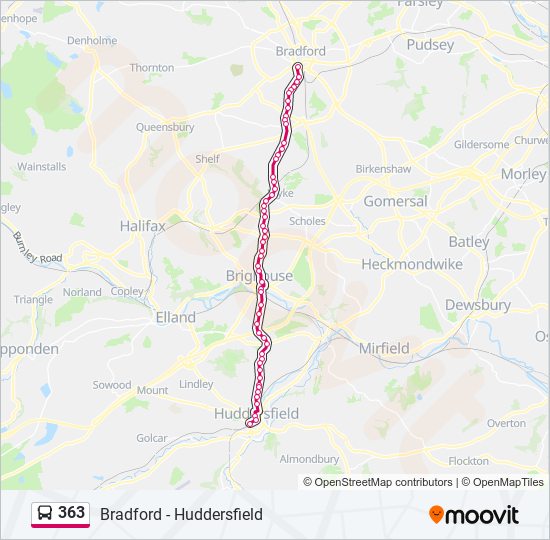 363 Route: Schedules, Stops & Maps - Huddersfield Town Centre (Updated)