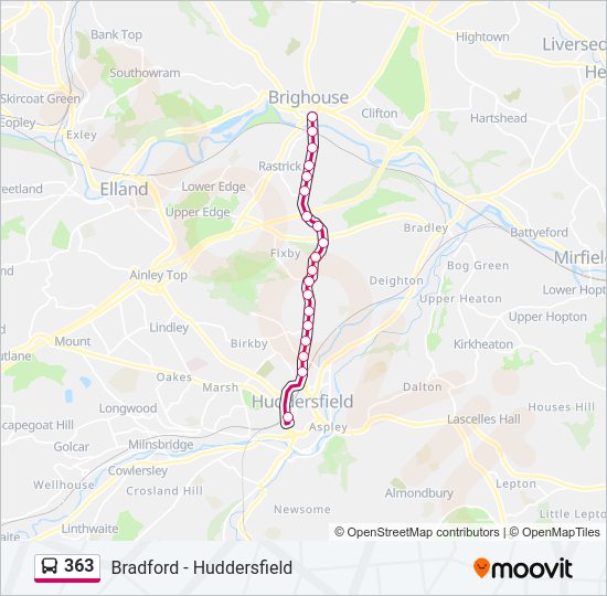363 Route: Schedules, Stops & Maps - Brighouse (Updated)