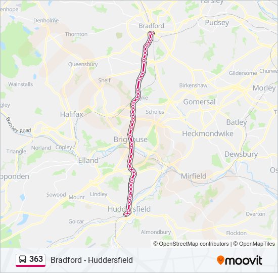 363 Route: Schedules, Stops & Maps - Huddersfield Town Centre (Updated)