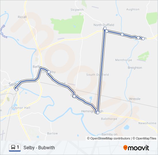 1 Route: Schedules, Stops & Maps - Bubwith (Updated)