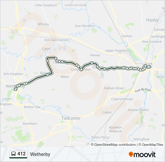 412 Route: Schedules, Stops & Maps - Wetherby (Updated)