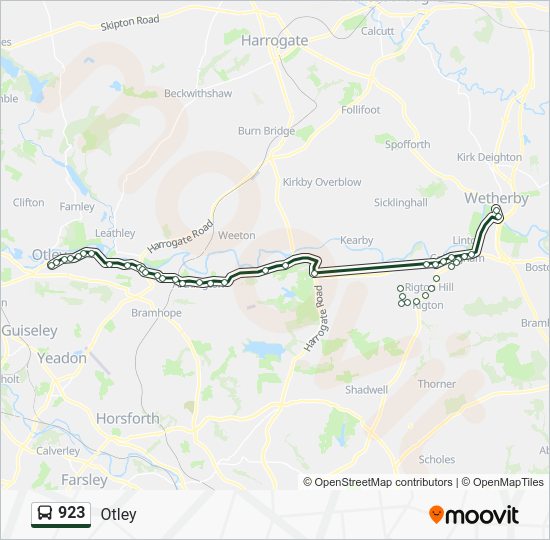 923 Route: Schedules, Stops & Maps - Otley (Updated)