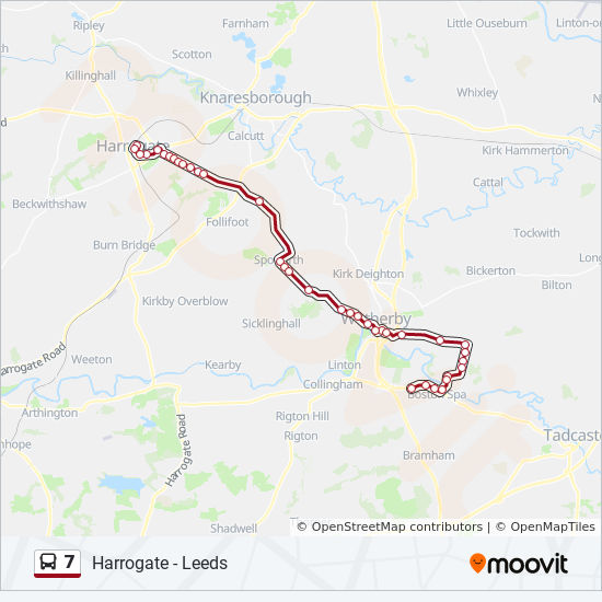 7 Route: Schedules, Stops & Maps - Boston Spa Harrogate (Updated)