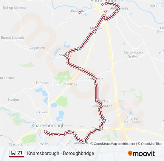 21 Route: Schedules, Stops & Maps - Knaresborough (Updated)