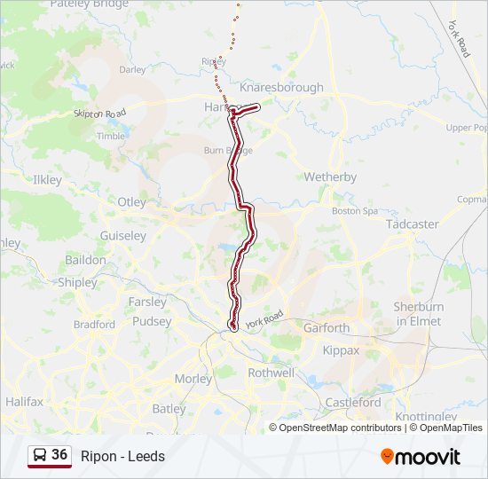 36 Route: Schedules, Stops & Maps - Leeds City Centre (Updated)