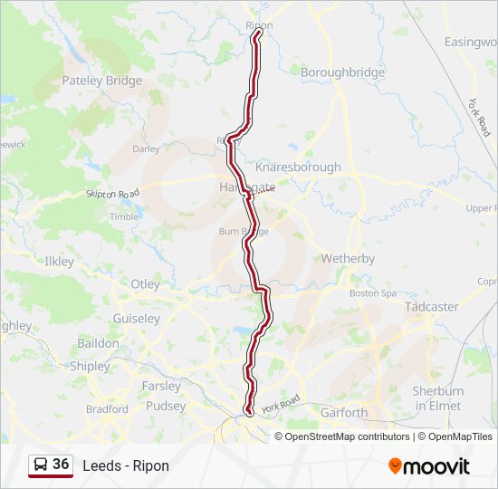 36 Route: Schedules, Stops & Maps - Leeds Bus Station (Updated)