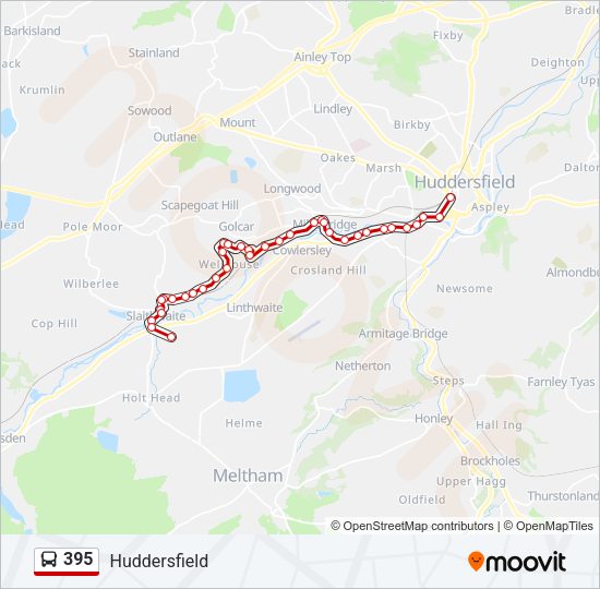 395 Route: Schedules, Stops & Maps - Stand L Huddersfield Bus Station ...