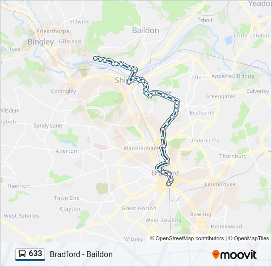633 Route: Schedules, Stops & Maps - Baildon (Updated)