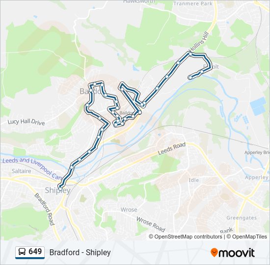 649 Route: Schedules, Stops & Maps - Esholt (Updated)