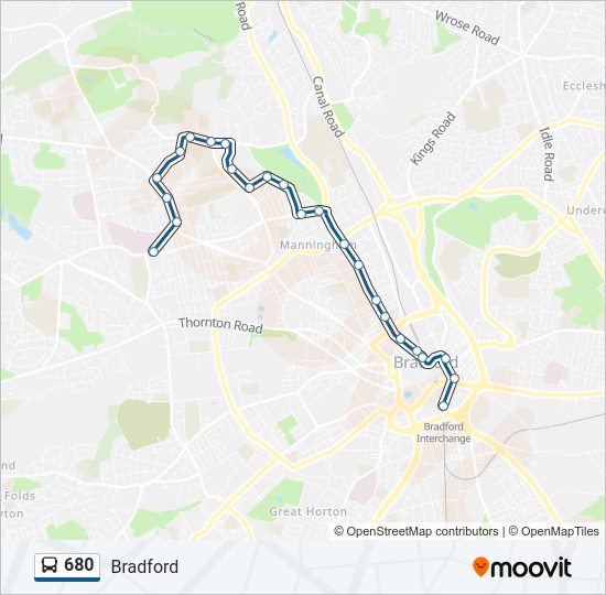 680 Route: Schedules, Stops & Maps - Bradford City Centre (Updated)
