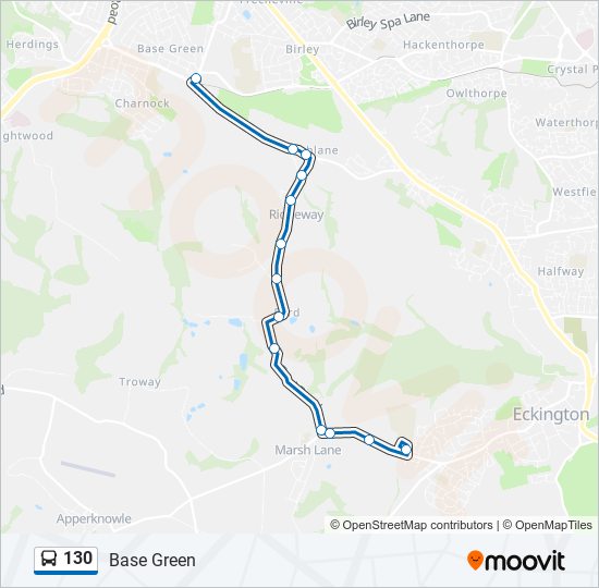 130 Route: Schedules, Stops & Maps - Base Green (Updated)