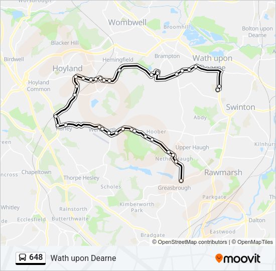 648 Route: Schedules, Stops & Maps - Wath upon Dearne (Updated)