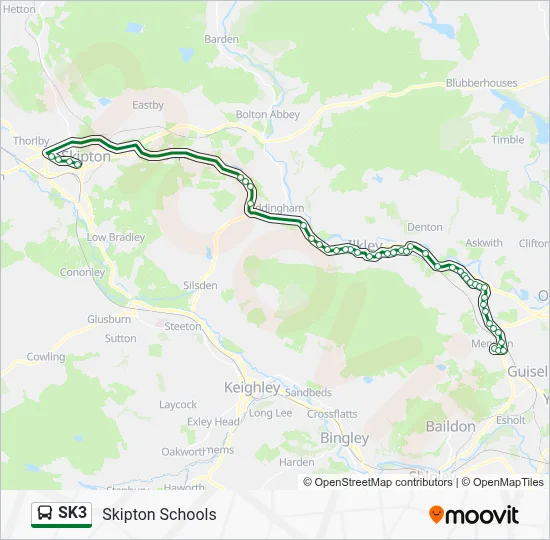 SK3 Route: Schedules, Stops & Maps - Skipton Schools (Updated)