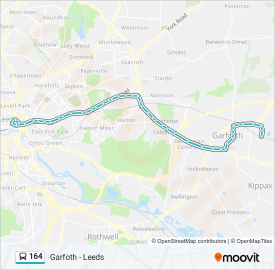 164 Route: Schedules, Stops & Maps - East Garforth (Updated)