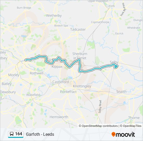164 Route: Schedules, Stops & Maps - Leeds City Centre (Updated)