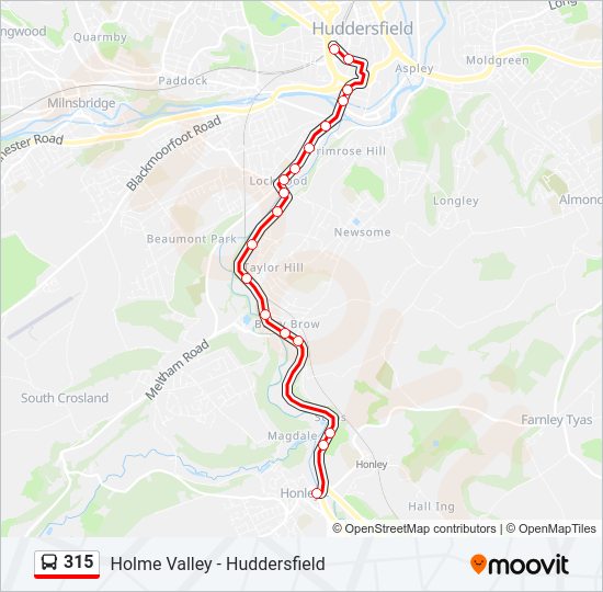 315 Route: Schedules, Stops & Maps - Honley (Updated)