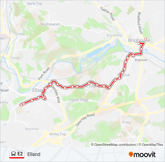 E2 Route: Schedules, Stops & Maps - Elland (Updated)